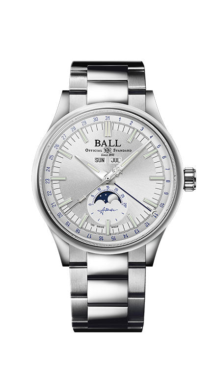 Ball Engineer II Moon Calendar Silver Dial - NM3016C-S1J-WH